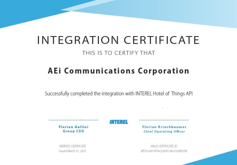 Integration Certification - AEI Communications